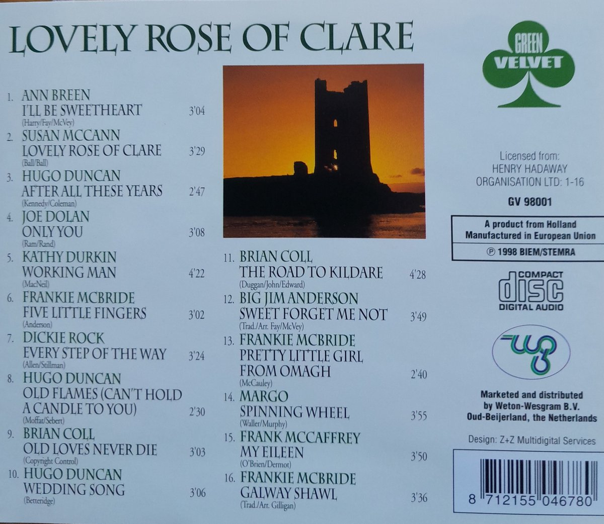 Lovely Rose Of Clare, Joe Dolan, Susan McCann, Ann Breen, Hugo Duncan ...