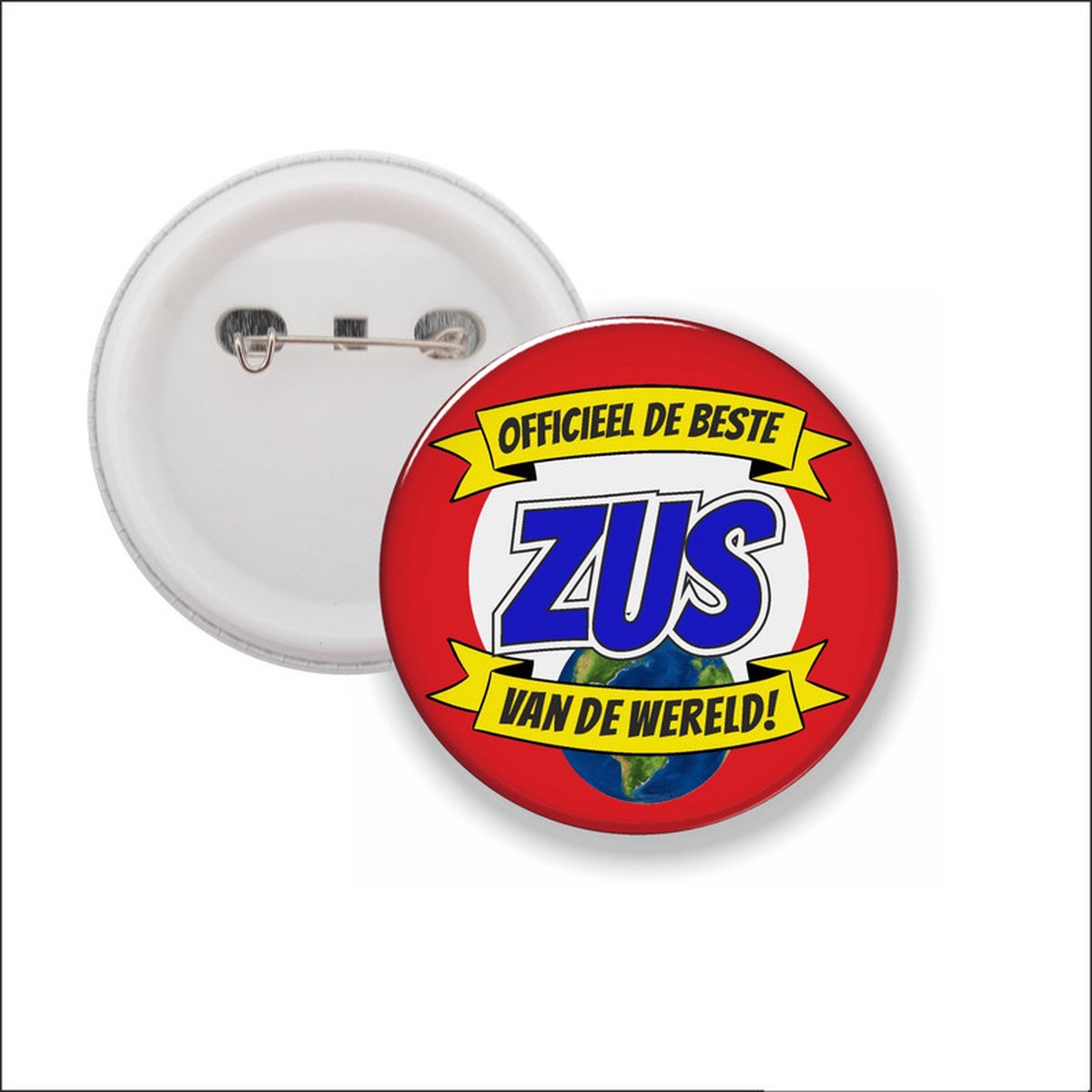Button Met Speld 58 MM - Officieel De Beste Zus Van De Wereld | bol