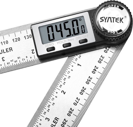 Hoekmeter Digitaal | Inclusief een mini-rolmaat | Gradenmeter ...