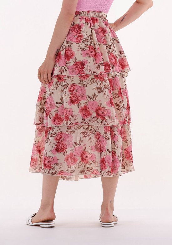 Na-kd Midi Frilled Skirt Rokken - Roze | bol.com