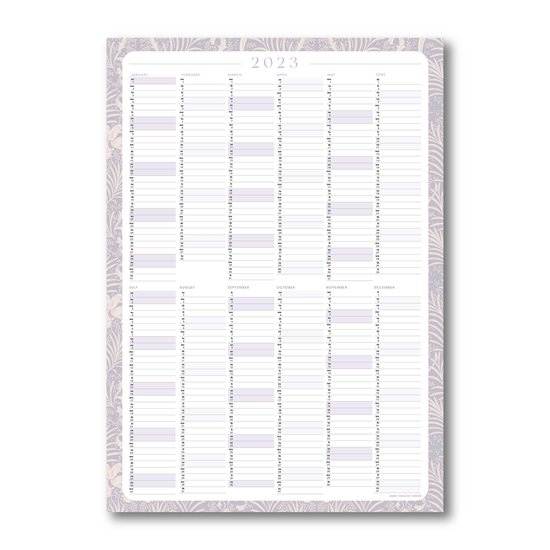 Jaarplanner 2023 DONNA FLORAL SOFT LILAC | bol.com