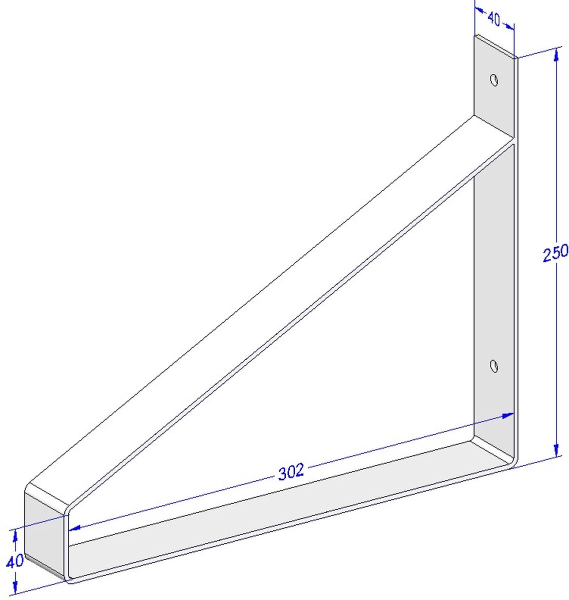 Marcellis - Industriële plankdrager XL - Voor plank 30cm - mat wit ...