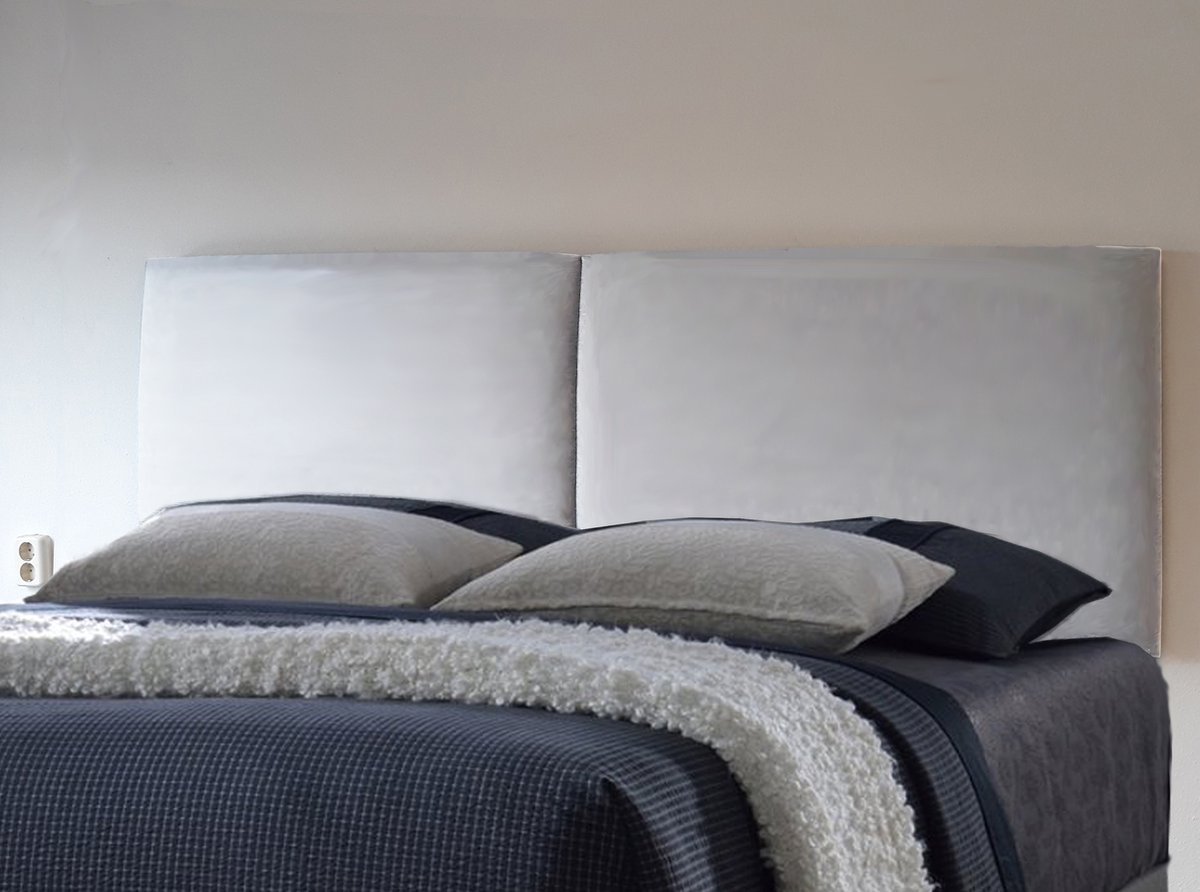 Hoofdbord wall pop fijn linnen schelp grijs 180 B x 60H | bol.com