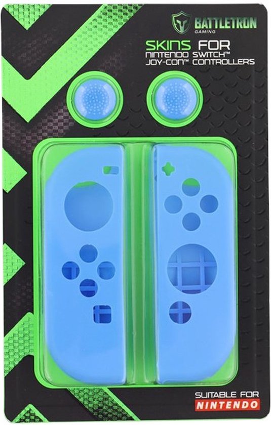 Skin voor Nintendo joy-con controllers ARAN - Lichtblauw - Rubber ...
