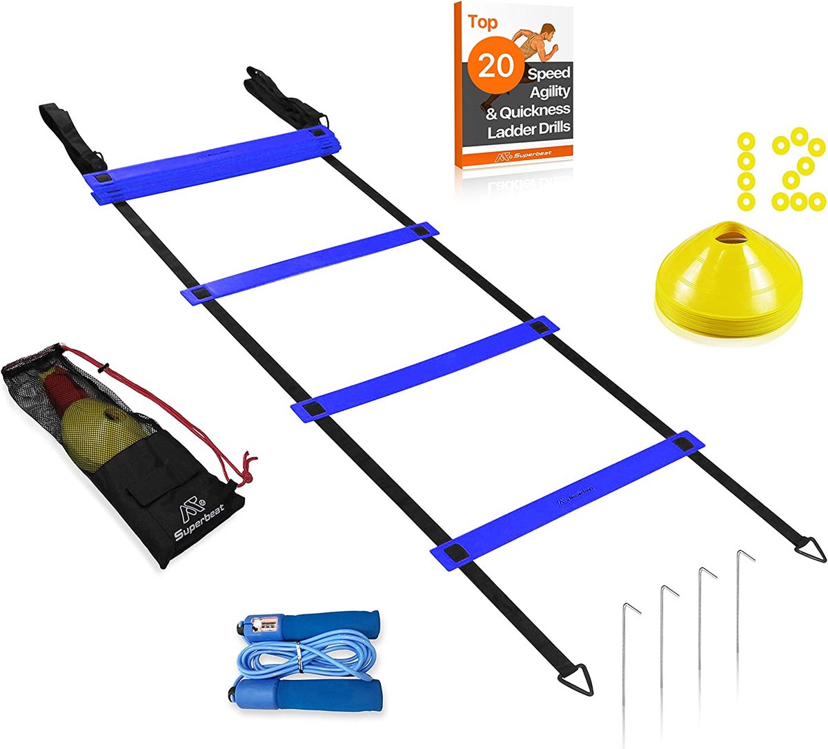 Loopladder fitness training set - 6 meter speedladder/agility ladder ...