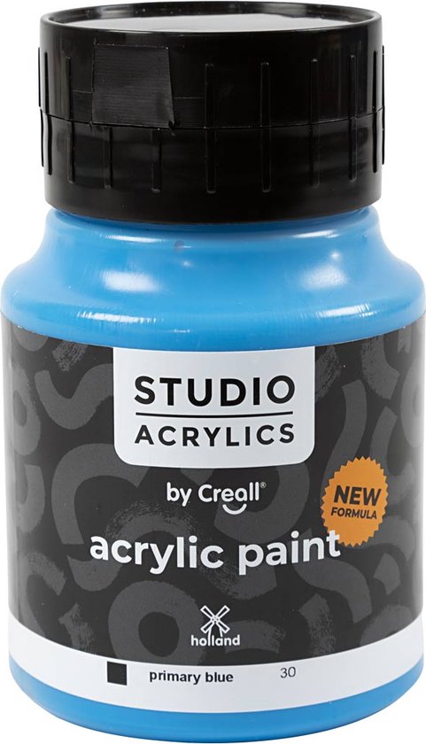 Acrylverf - Blauw Primary Blue (#30) - Dekkend - Creall Studio - 500ml ...