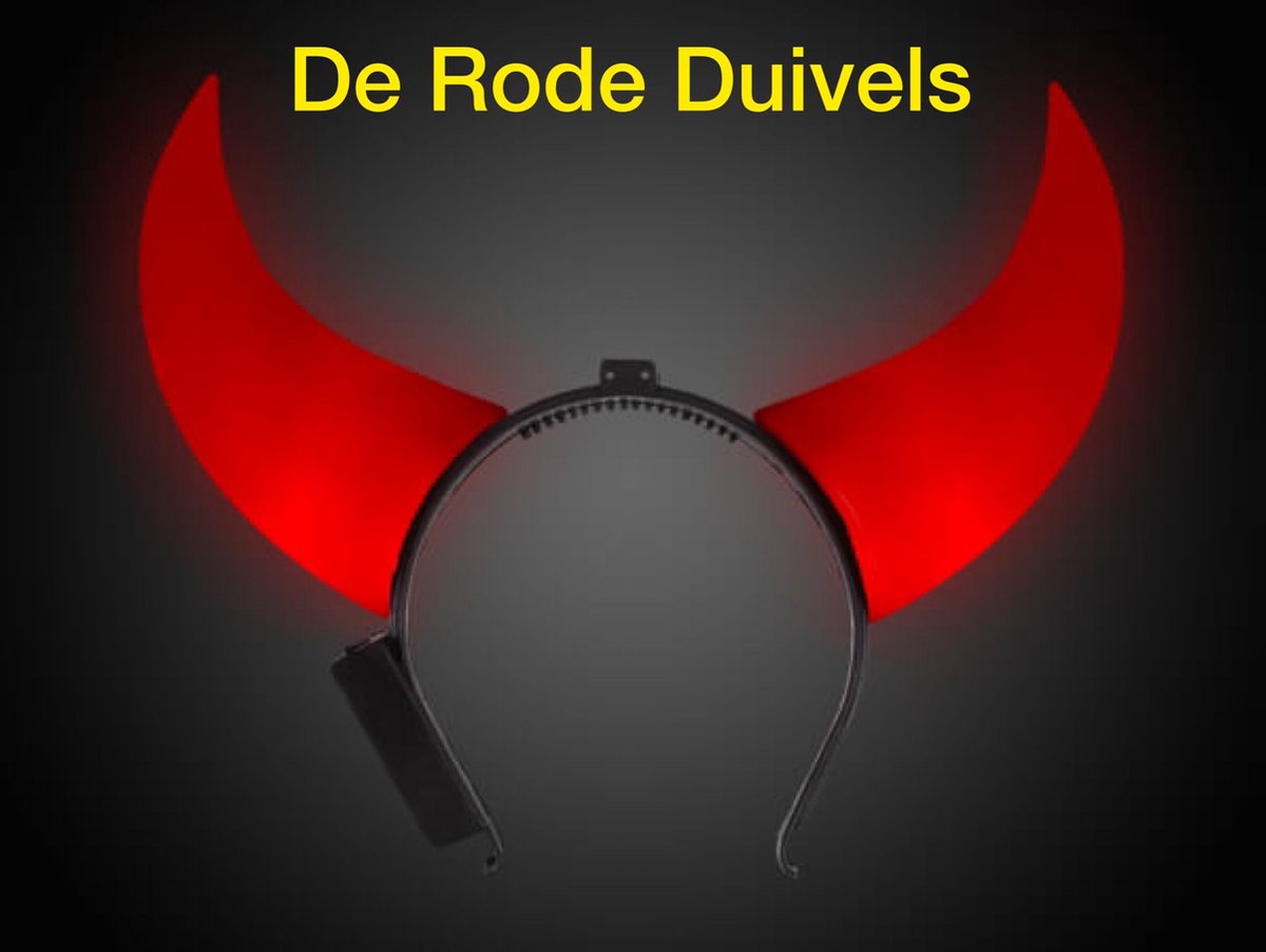 Haarband Groot-Diadeem Rode Duivel-Grote Hoorn Halloween-Led Licht Rood ...