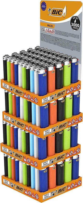 BIC Maxi Aansteker 4 x 50 stuks = 200x = 4 trays van 50 J26 | bol.com