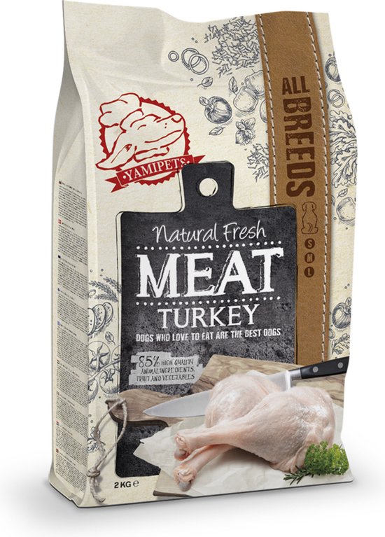Natural Fresh Meat All Breeds Kalkoen - Hondenvoer - 12 kg | bol