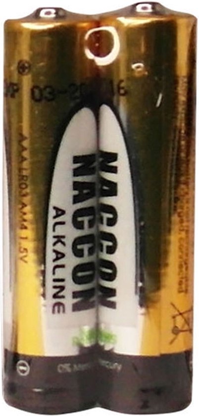 Naccon Alkaline LR03 Battery AAA - 2 pack | bol