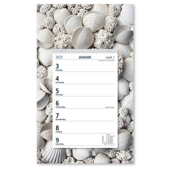 Castelli kalender H51 2023 - 1 week A5 kolom - Weekkalender dessin ...