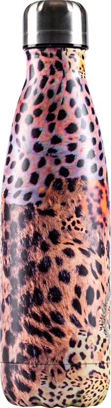 Cheetah - Drinkfles - RVS drinkfles - waterfles - RVS waterfles | bol.com