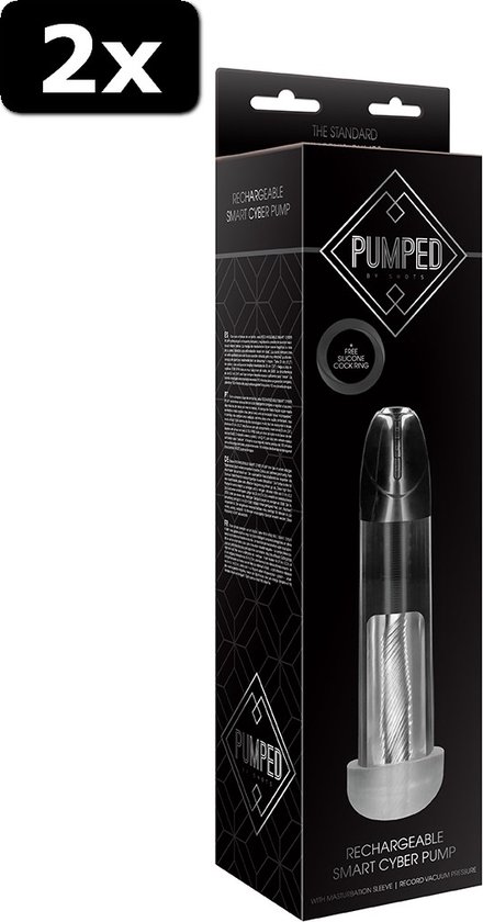 2x Recharcheable Smart Cyber Pump with sleeve - Transparent | bol.com