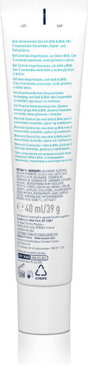 CeraVe Acne Control Gel - 40ml - voor onzuivere huid met neiging tot ...