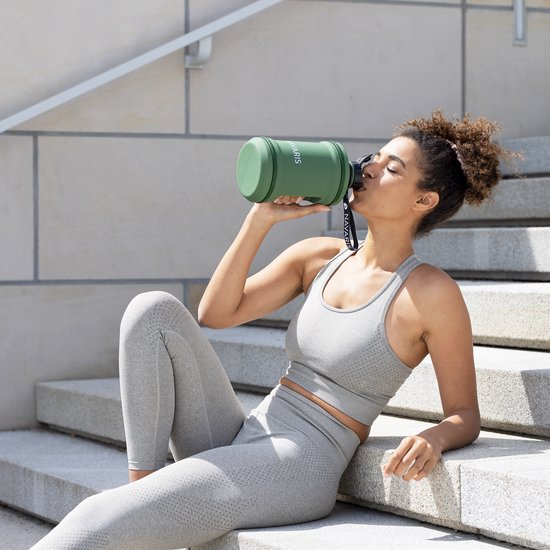 Navaris waterfles van lichte kunststof - Drinkfles 2L - Extra grote ...