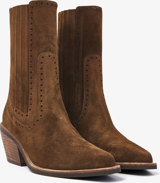 VIA VAI Eveline Cass Chelsea boots dames - Bruin - Maat 38 | bol