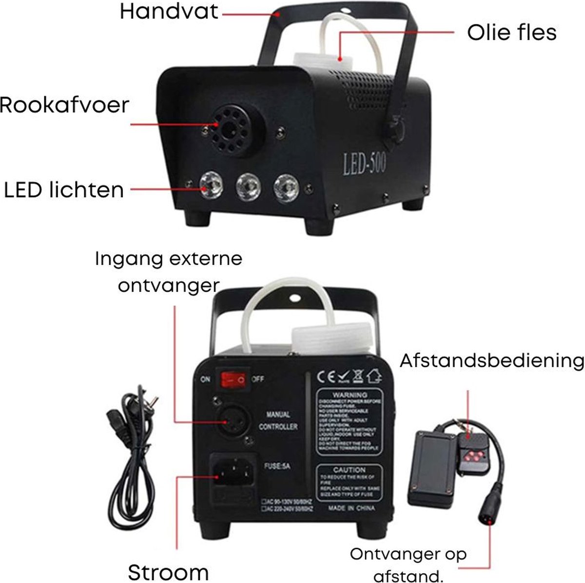 Rookmachine | Inclusief afstandsbediening | Laserlamp RGB | | bol.com