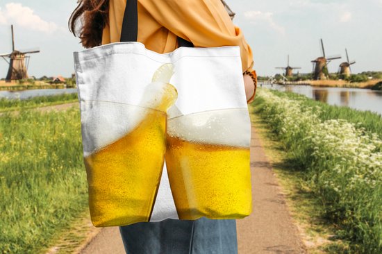 MuchoWow® Schoudertas - Strandtas - Shopper Proostende biertjes op een ...