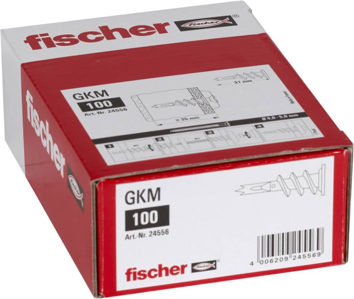 Fischer Gipsplaatplug Metaal GKM - 100 Stuks | bol.com
