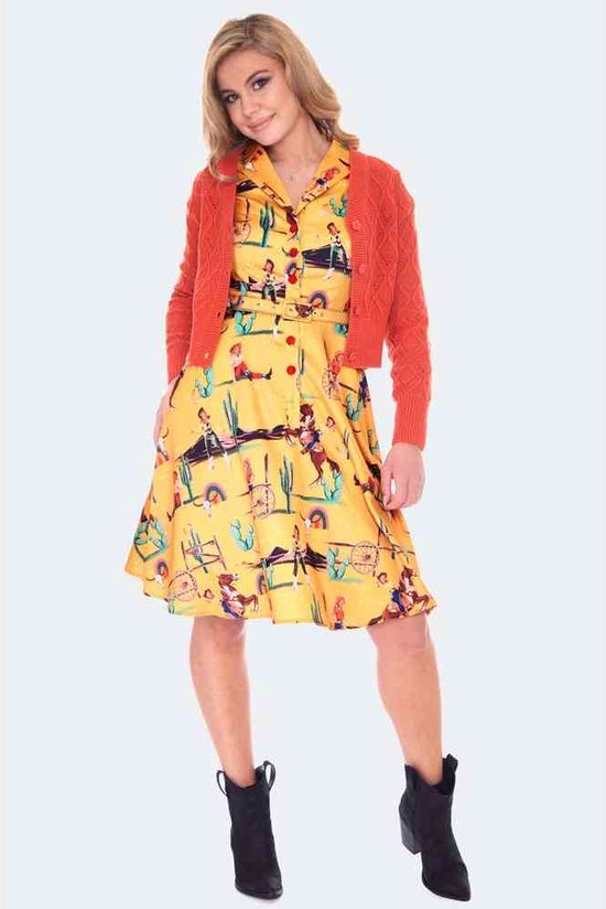 Voodoo Vixen Cardigan -M- Rust Chunky Knit Oranje | bol.com