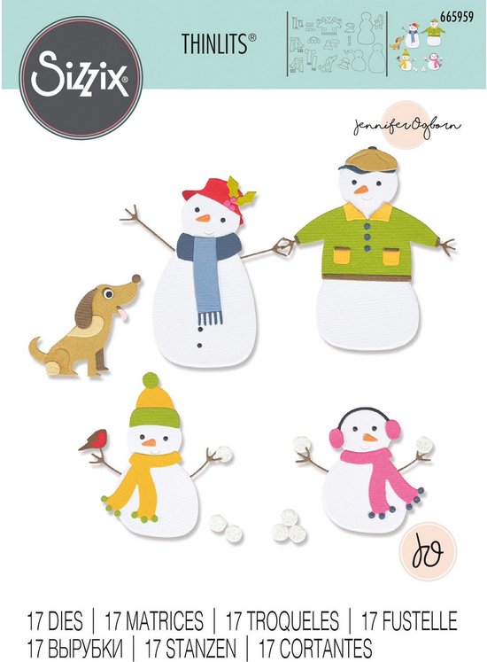 Sizzix Thinlits Die Set Snow Family | bol