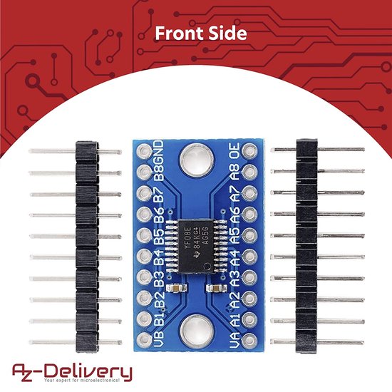 AZDelivery 3 x TXS0108E Logic Level Converter 8 kanaal compatibel met ...