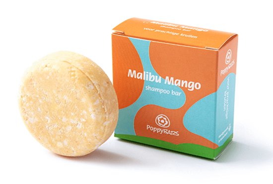 POPPYBARS - Shampoo Bar Krullend Haar - Malibu Mango 60g - shampoobar ...