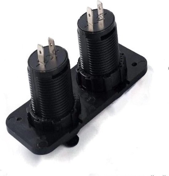 Dual USB stopcontact 15W - 12V/24V - 2x5V/3.1A - PUSB2-A - Blauw - Auto ...