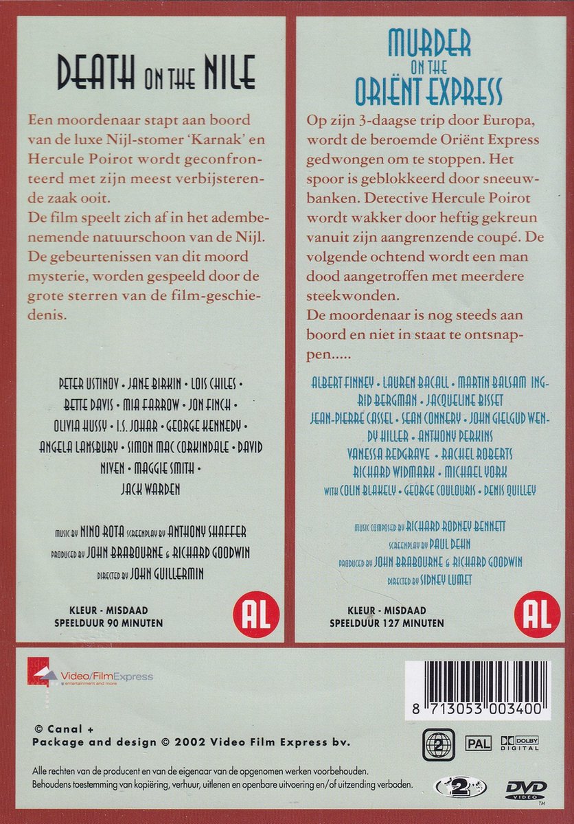 Death on the Nile / Murder on the Orient Express (Dvd), Bette Davis ...