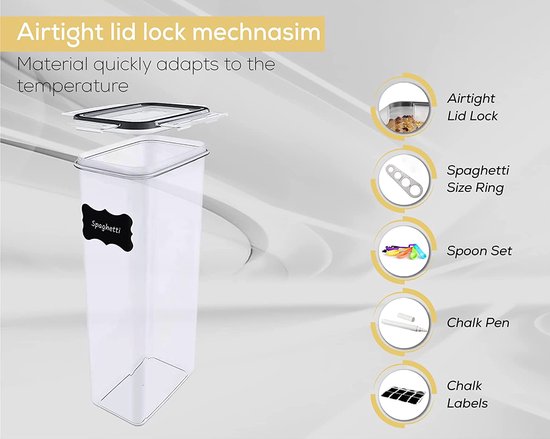 Vershoudbakjes - Voorraadpotten - Voorraadbussen -Snoeppot - set van 7 ...