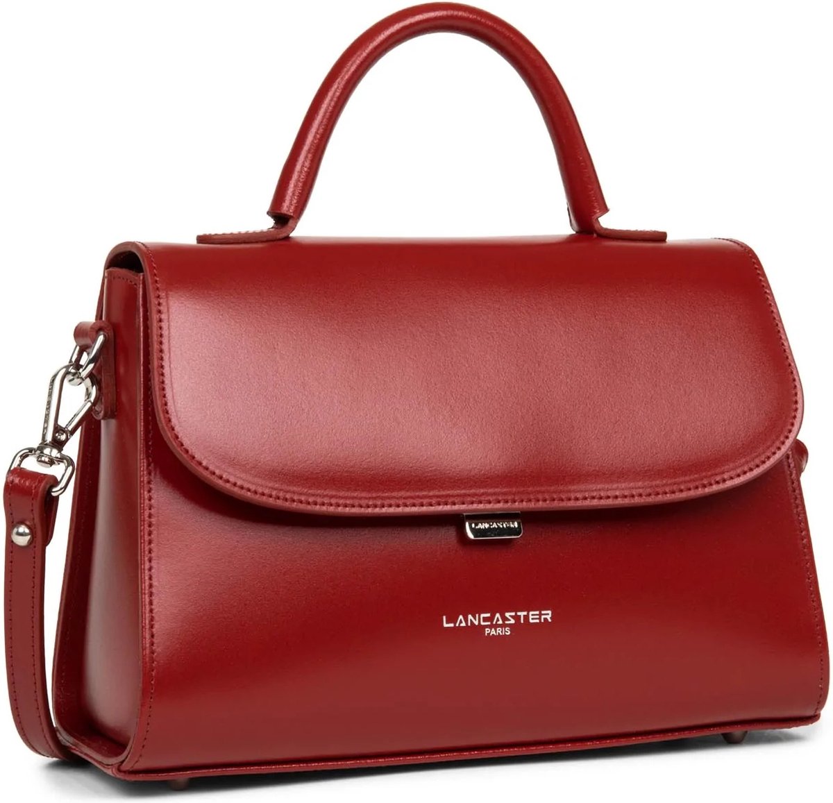 Lancaster Paris Small Handtas - Leer - Carmin | bol.com