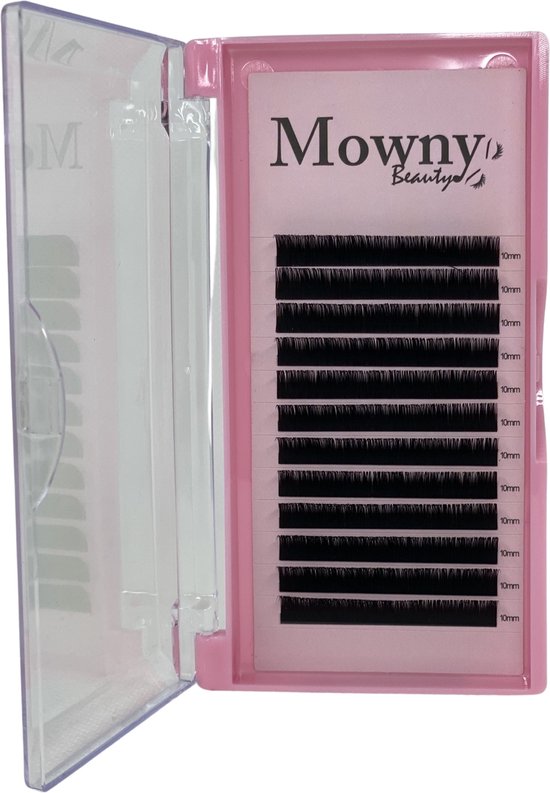 One by one wimperextensions - D-krul - 0,15mm - 10mm - Mowny Beauty | bol