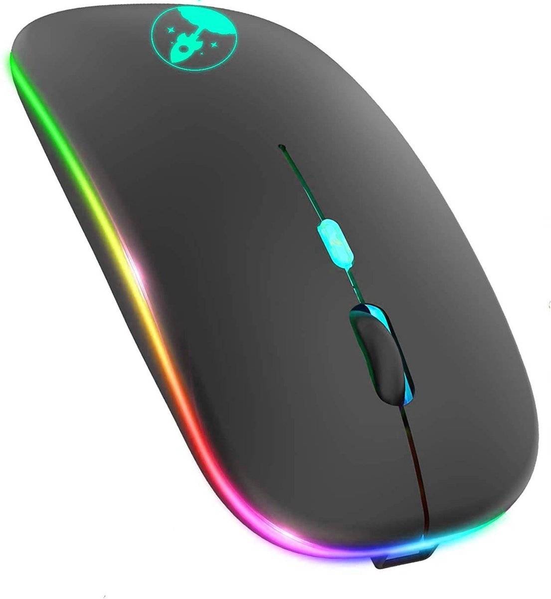 Rocketshop® | RGB Draadloos muis Oplaadbaar | 2.4G Draadloos USB Dongle ...