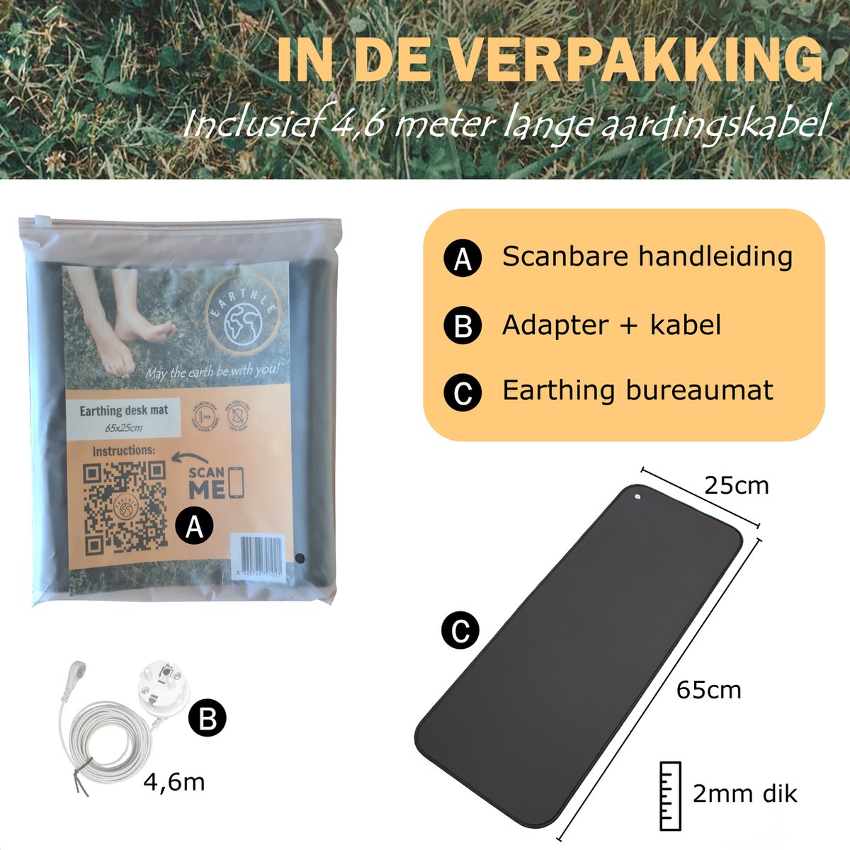 Earthle Earthing Bureaumat Aardingsmat Aarden Earthing Mat