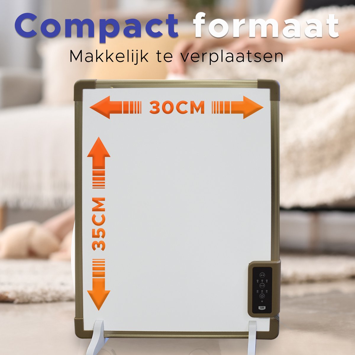Infrarood verwarmingspaneel staand 30 X 35 - regelbare Bureauverwarming ...