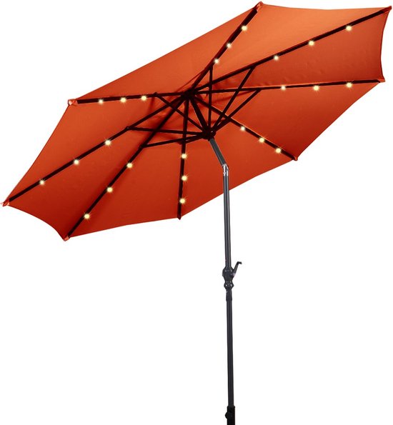 Parasol met LED-verlichting op zonne-energie Cantilever Parasol ...