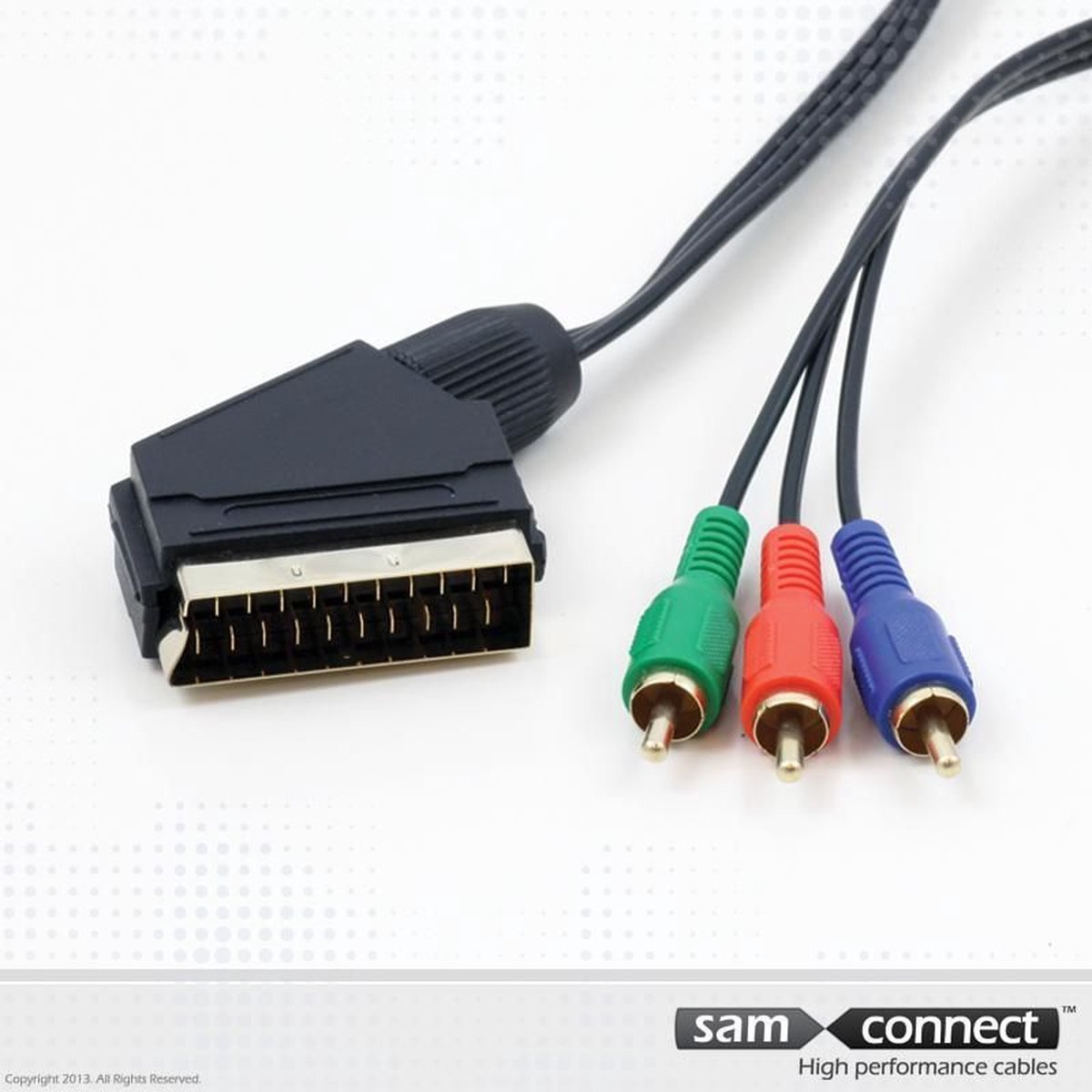 SCART naar component kabel, 3m, m/m | bol.com