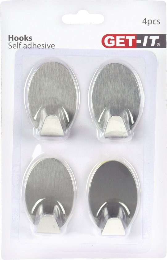 12x Zelfklevende rvs keuken/badkamer/kleding/ophang haakjes | bol.com