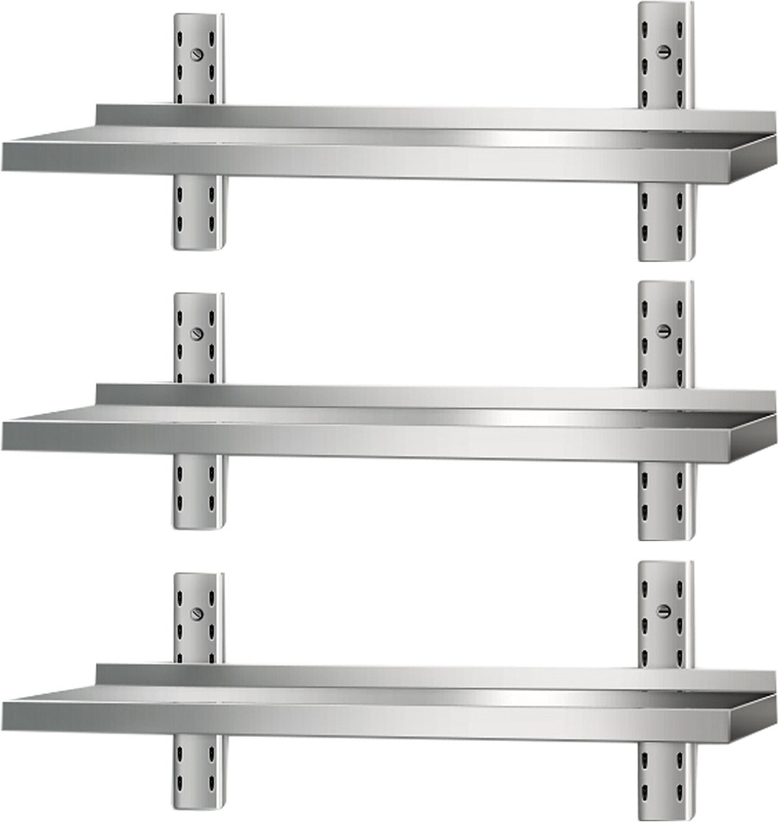 Muur planken 1,5 m - met 3 etages | GGM Gastro | bol.com