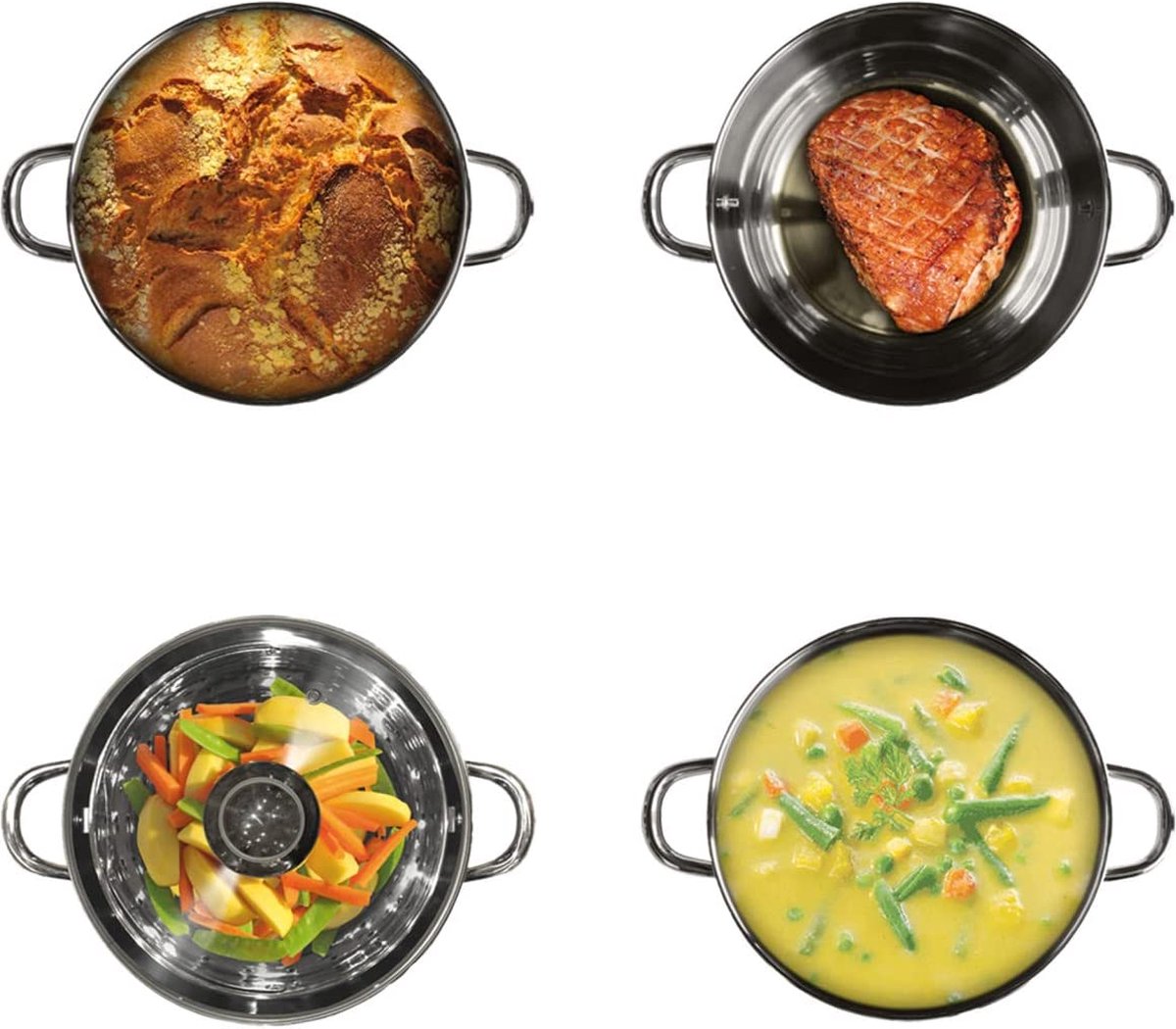 Beyond Roestvrijstalen kookpan, groot, 24 cm diameter, pastapan met ...