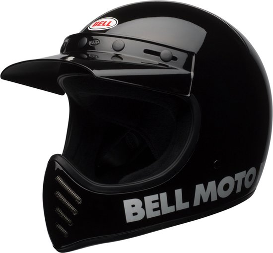 Bell Moto-3 Classic Solid Gloss Black Helmet Full Face 2XL - Maat 2XL ...