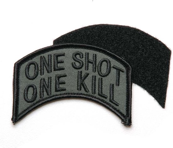 Embleem stof one shot one kill met klittenband | bol