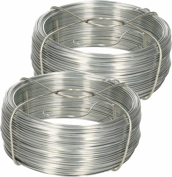 Deltafix IJzerdraad - 2x rol - 1,3 mm x 50 m - verzinkt staal ...