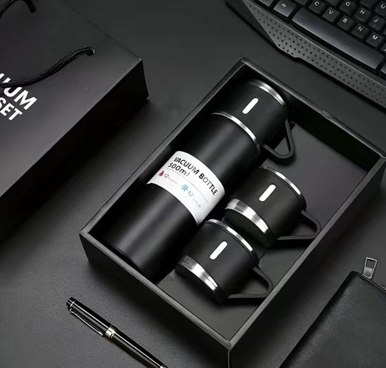 Relaxation Thermofles Cadeauset 500 ml Thermoskan RVS / Zwart | bol