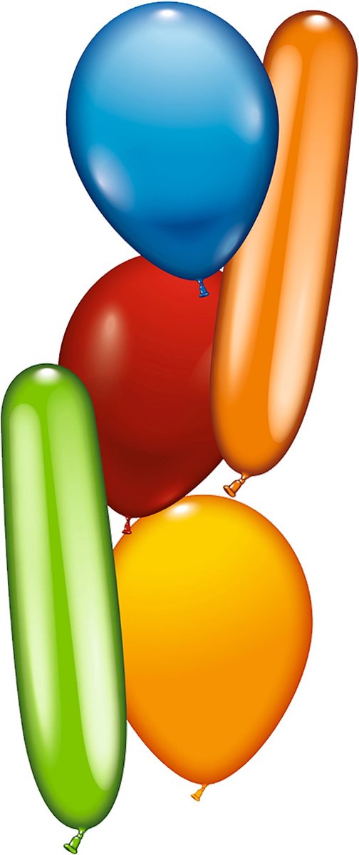 Ballonnen 100 stuks verschillende kleuren en vormen | bol