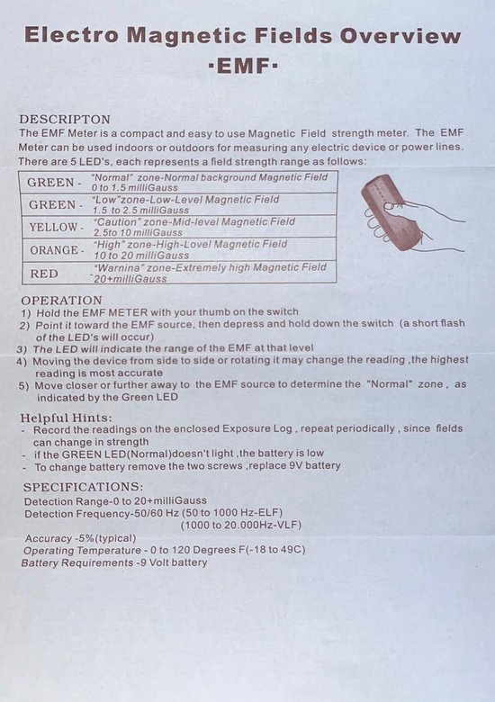 EMF meter K2 meter ghost equipment 2023 model | bol