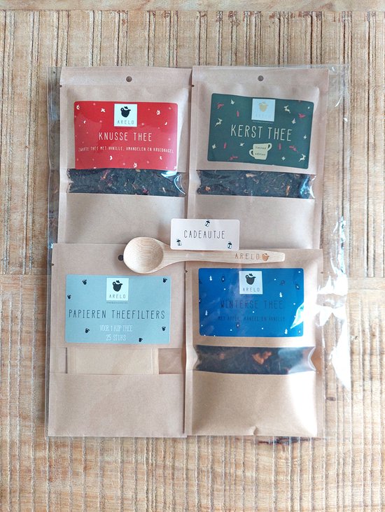 Kerst thee zakjes en theefilters pakket - 3 smaken - thee cadeau | bol