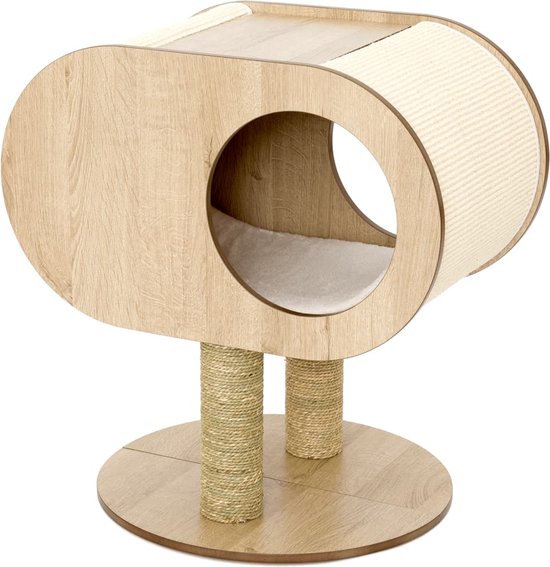 Jack-and-Vanilla-Kattenmeubel-cocon-Molly-48x48x62-cm-bruin | bol