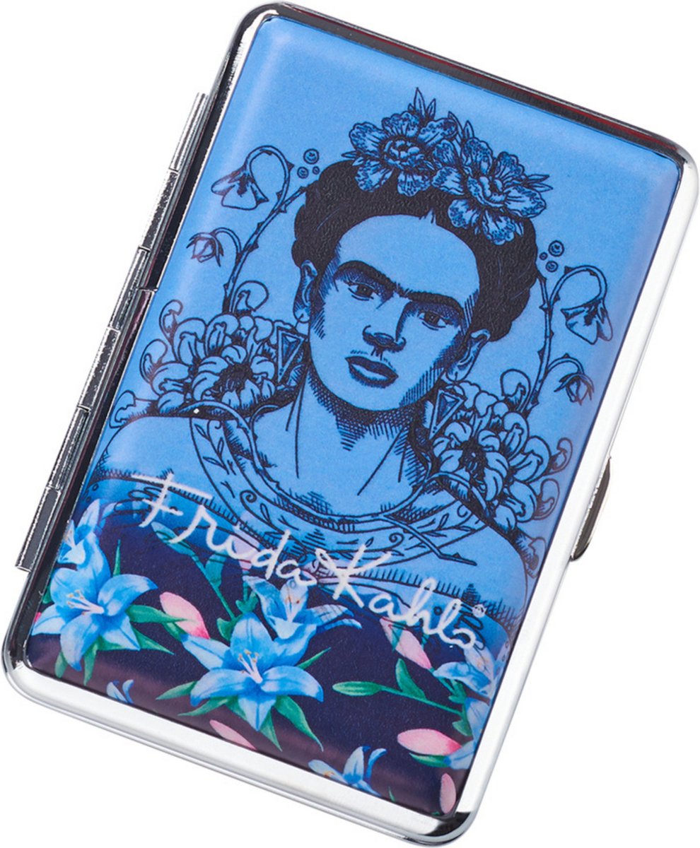 Boîte à cigarettes Frida Kahlo - Métal Bleu & Noir - 16 Cigarettes ...