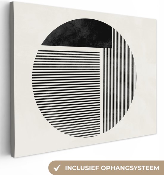 Canvas Schilderij Minimalisme - Cirkel - Design - 80x60 cm ...